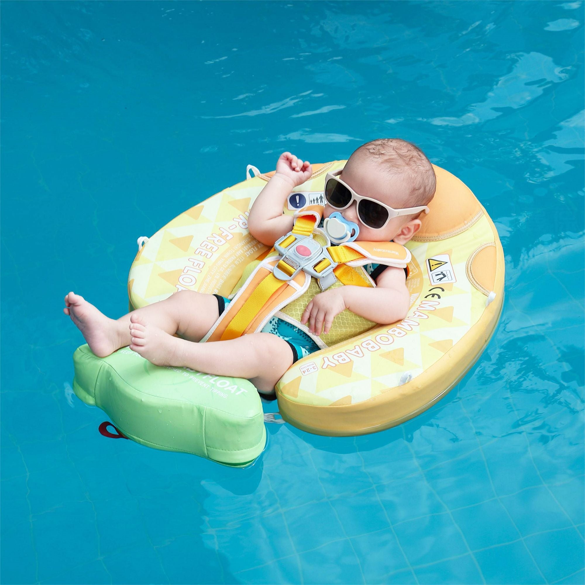 Mambobaby Swim Float with Canopy for 3-24 months, Pineapple Yellow ...